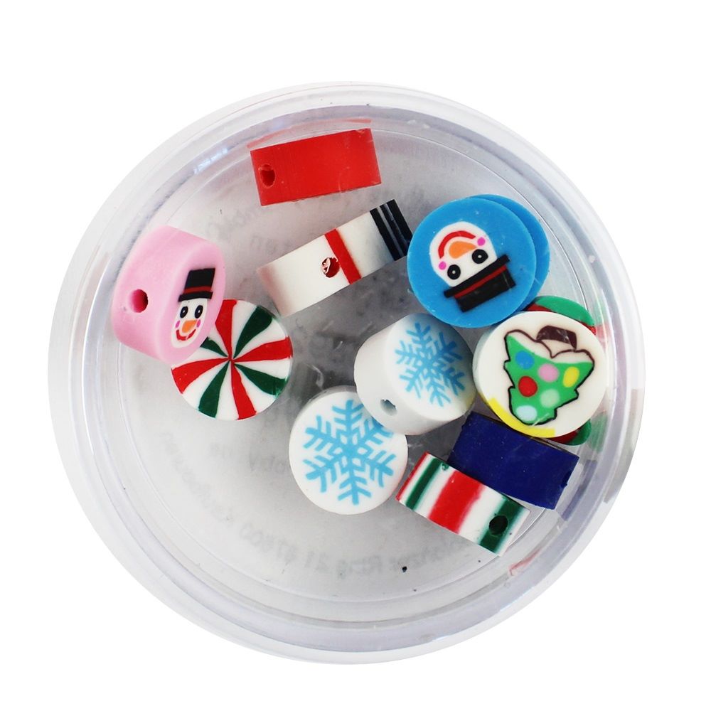 Fimoliperlen rund Weihnachten | Fimo Perlen | Perlen | DIY | Online ...